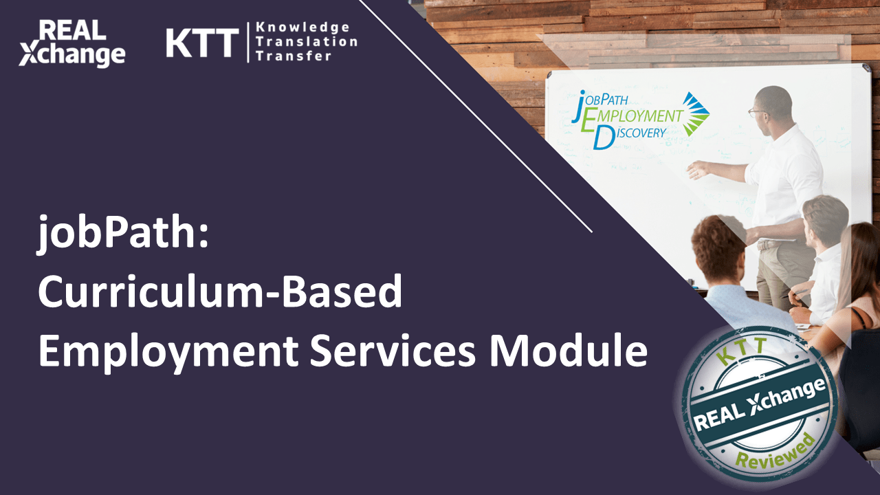 jobPath: Curriculum-Based Employment Services Module - The Real Xchange